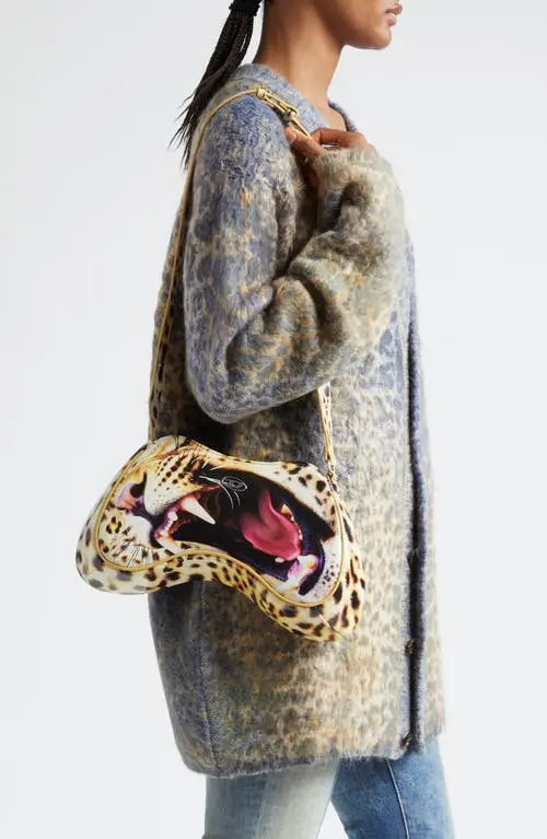 Diesel® Play Leopard Shoulder Bag In Tan Multi - 65% Off